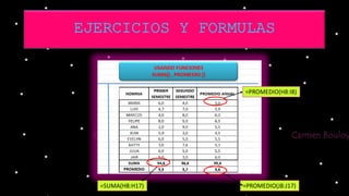 Formulas operadores y ejercicios | PPT