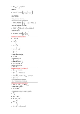 Formulas optica | DOC