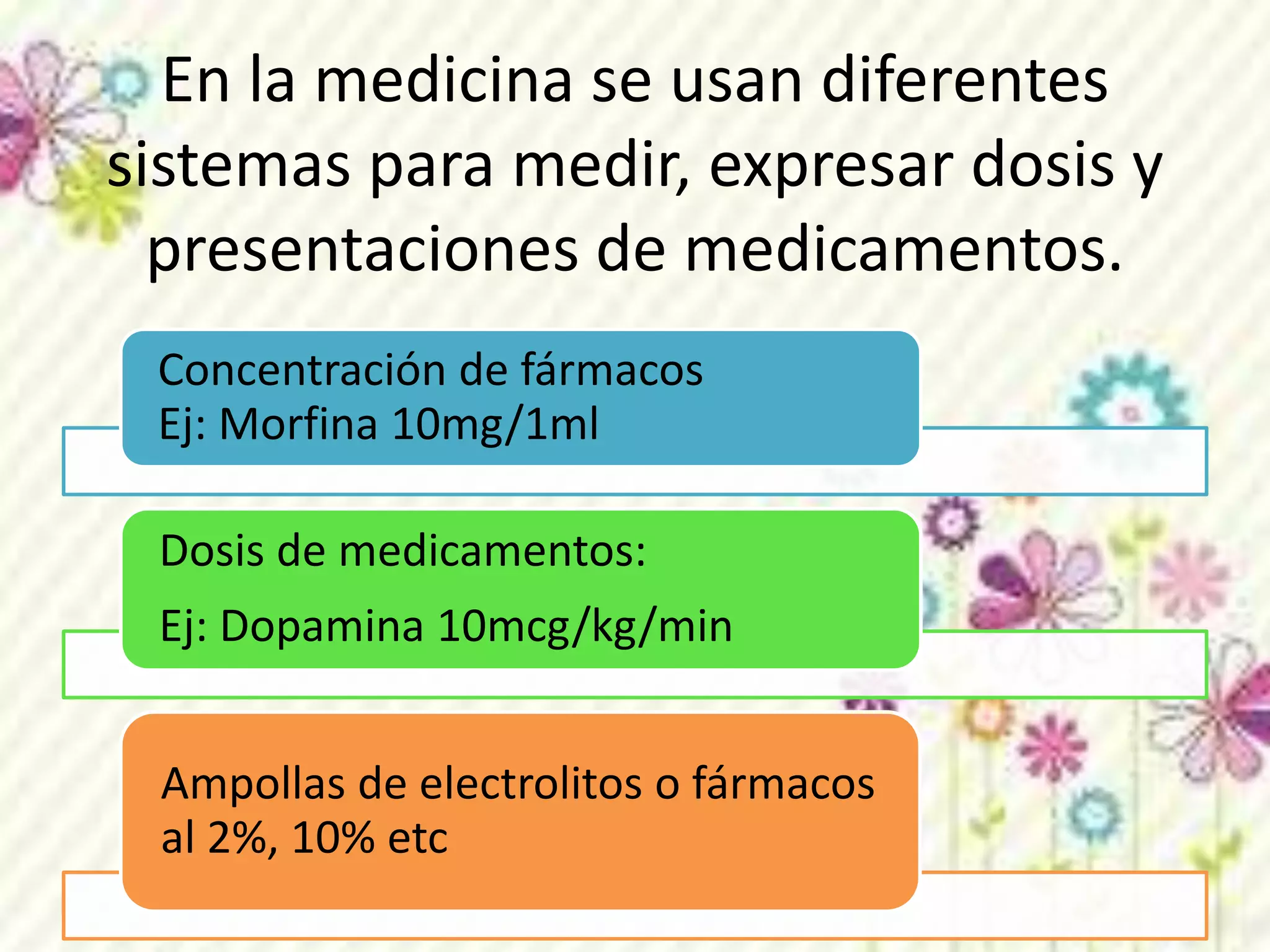 Formulas para aplicar dosis y dilucion de medicamentos | PPTX ...