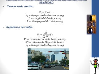 Formulas para el calculo de timpos de semaforo | PPT