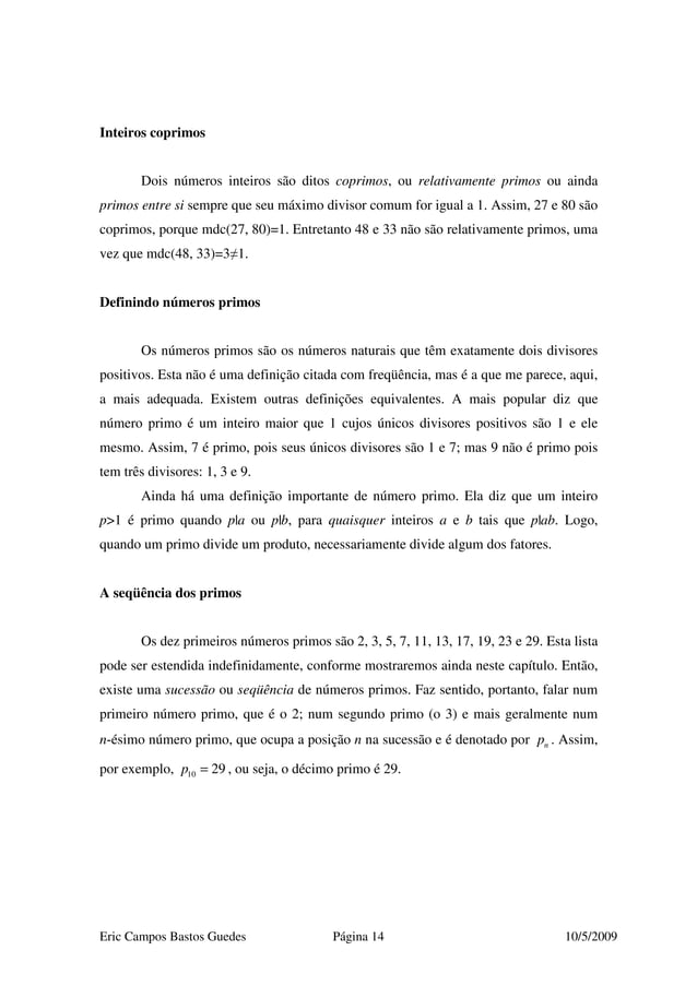 Formulas para numeros primos 1ed - eric campos bastos guedes | PDF