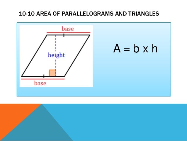 Formulas Perimeter and Area 10 7,8,10,11