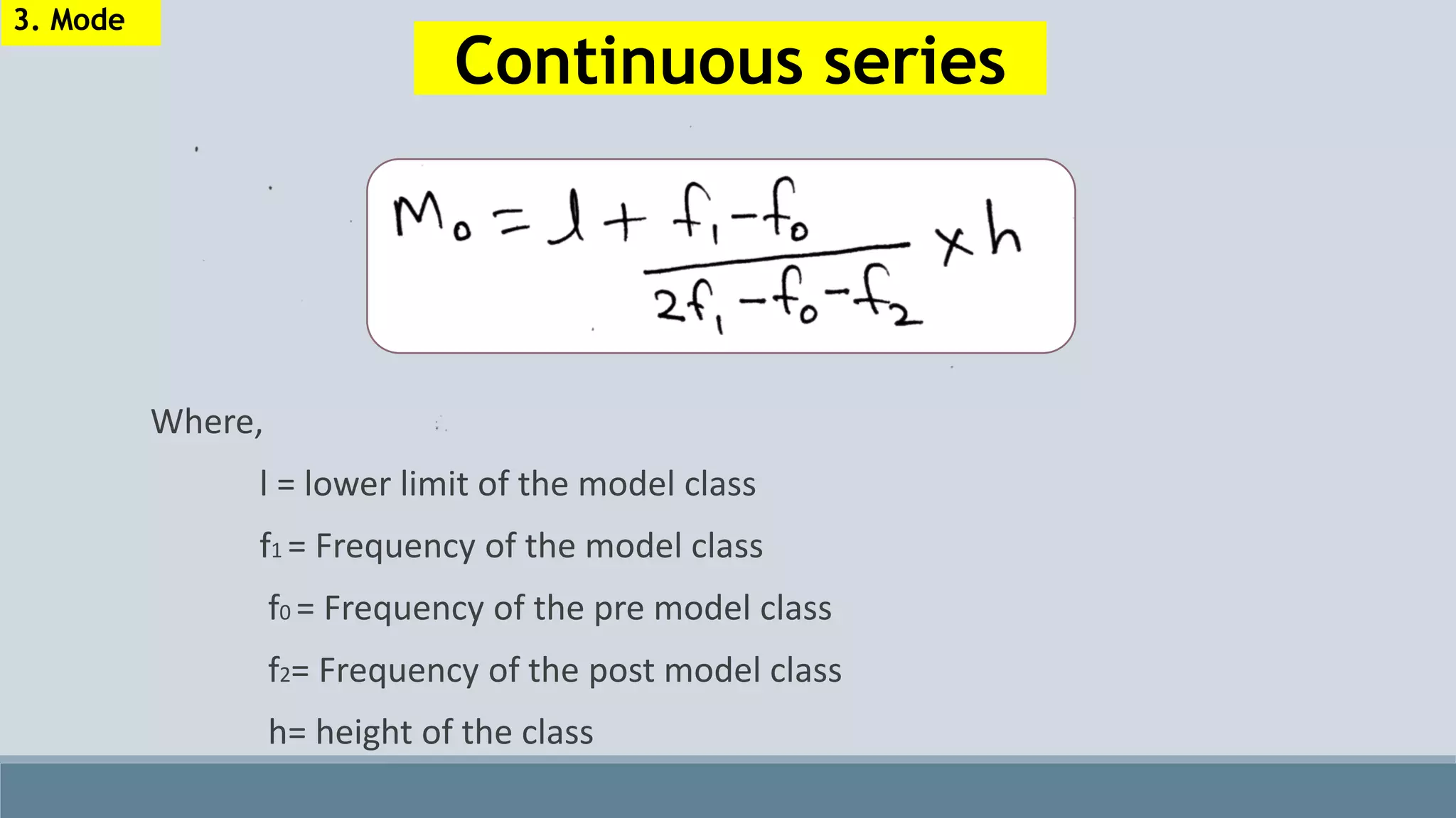 Formulas to measure_central_tendency_(mean,_median,_mode) | PPTX