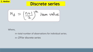 Formulas to measure_central_tendency_(mean,_median,_mode) | PPTX