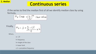 Formulas to measure_central_tendency_(mean,_median,_mode) | PPTX
