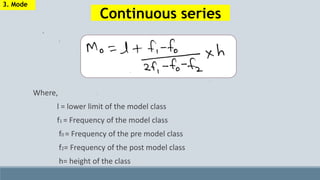 Formulas to measure_central_tendency_(mean,_median,_mode) | PPTX