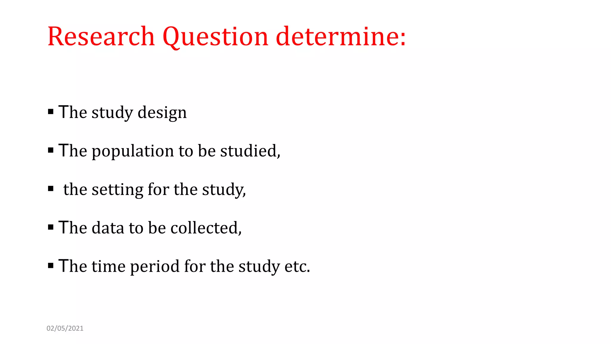 Formulateing research question and hypothesis testing | PPT