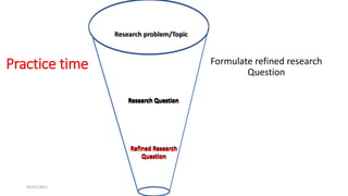 Formulateing research question and hypothesis testing | PPT