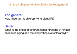 Formulate research topic and question@Extended Essay | PPTX