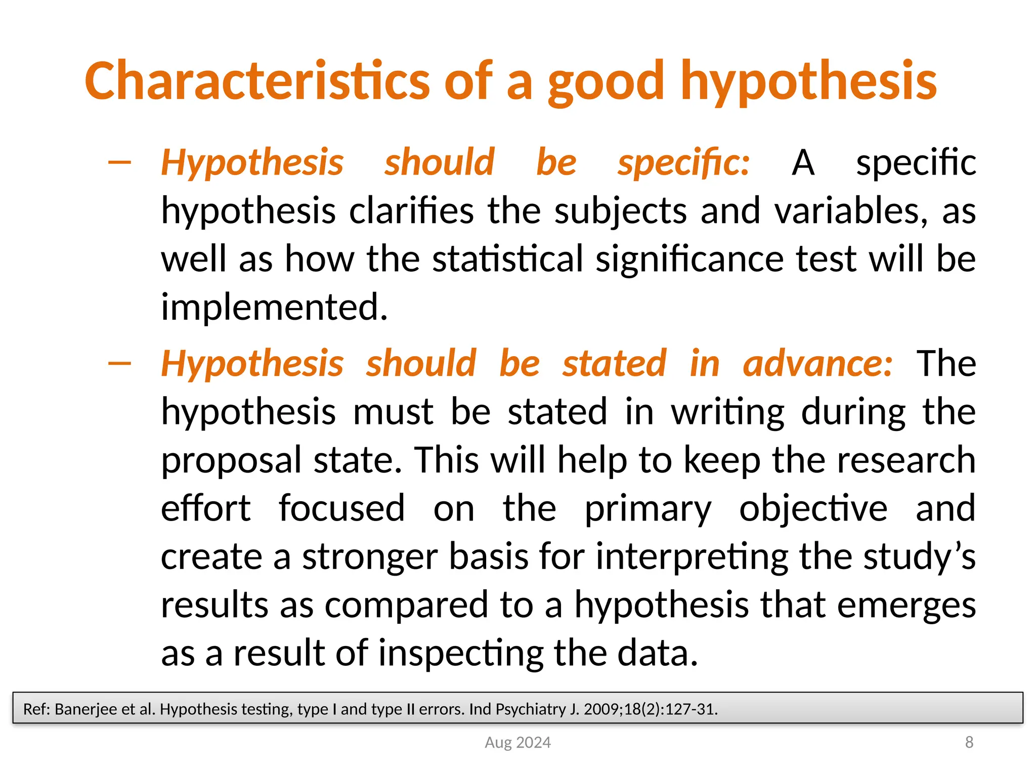 Formulating a Research Hypothesis - Basics | PPTX