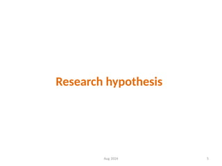 Formulating a Research Hypothesis - Basics | PPTX
