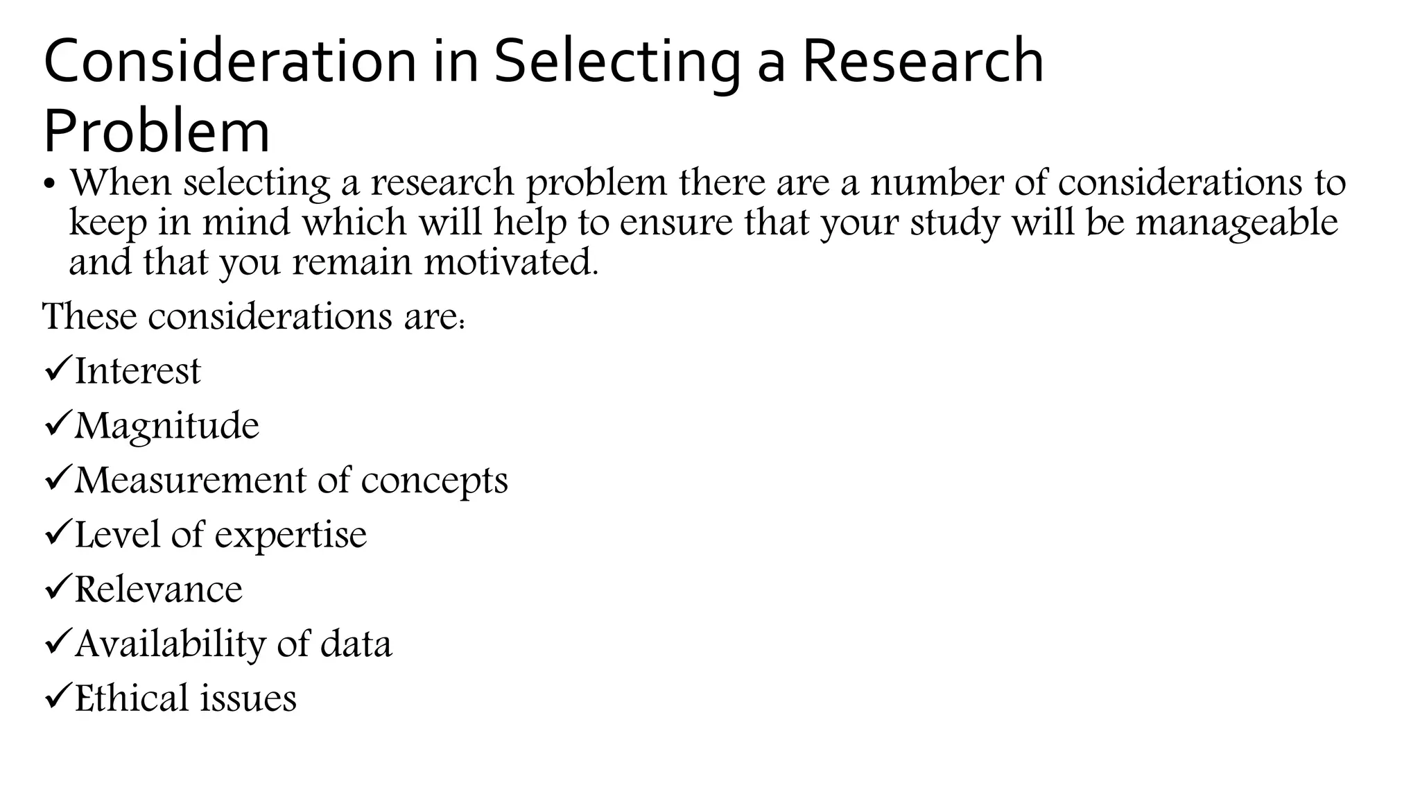 Formulating a research problem - Research Methodology | PPTX
