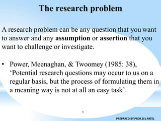 Formulating a research problem | PPTX