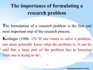 Formulating a research problem | PPTX