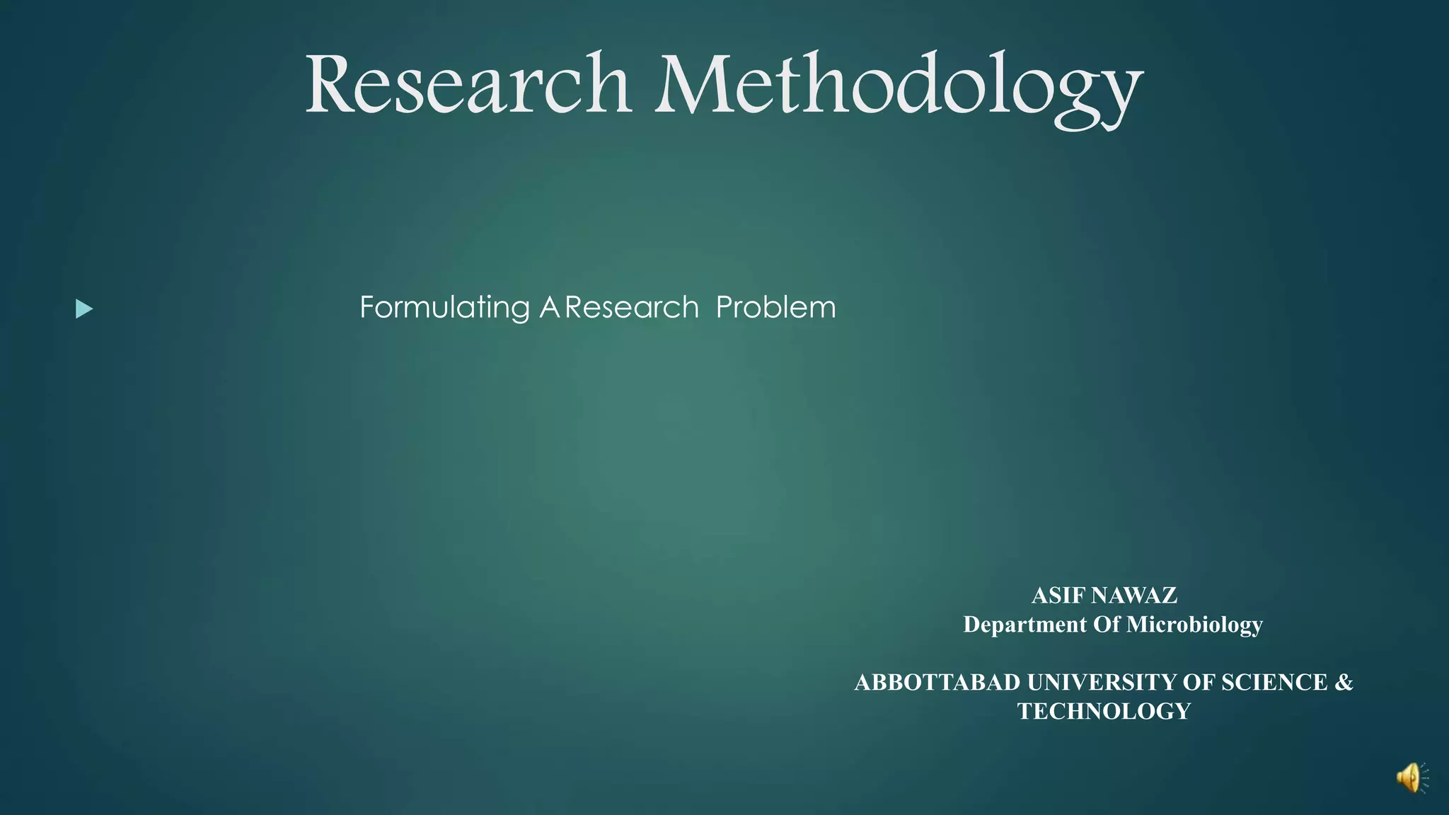 Formulating a research problem | PPTX