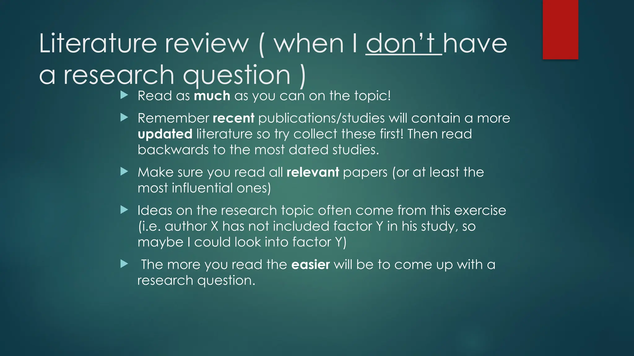 Formulating a research question and identifying literature.pptx