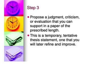 Formulating A Thesis Statement | PDF