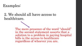 FORMULATING CLAIMS OF FACT, POLICY AND VALUE.pptx