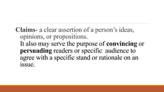 Formulating Claims of Fact, Policy and Value.pptx