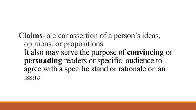 Formulating Claims of Fact, Policy and Value.pptx | Political Issues ...