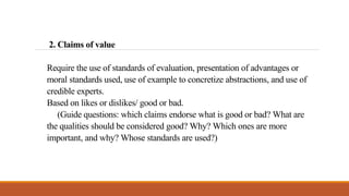 Formulating Claims of Fact, Policy and Value.pptx