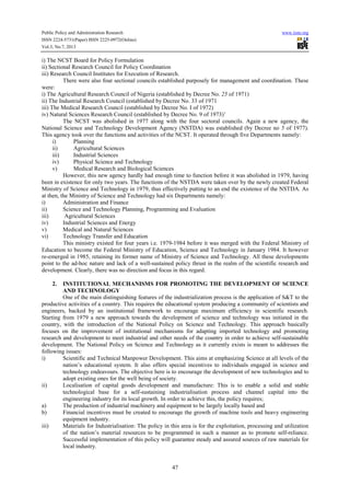 Formulating coherent science and technology policies in nigeria | PPT