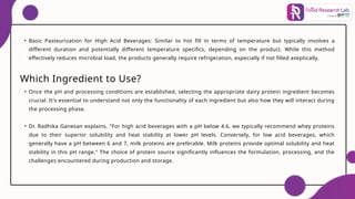 Formulating Dairy Protein Beverages | Food Research Lab | PPTX