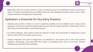 Formulating Dairy Protein Beverages | Food Research Lab | PPTX