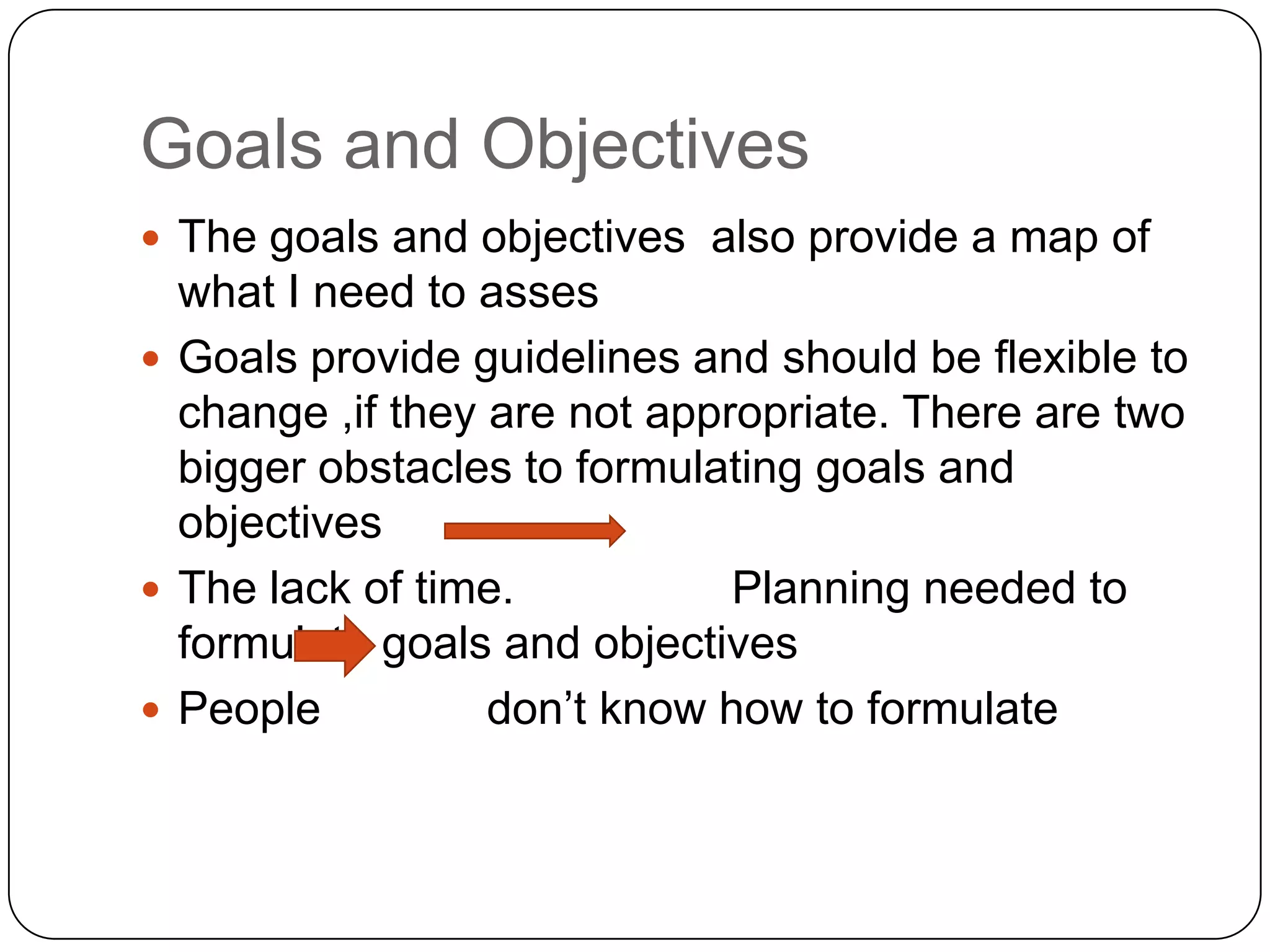 Formulating goals and objectives | PPTX