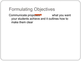 Formulating goals and objectives | PPTX