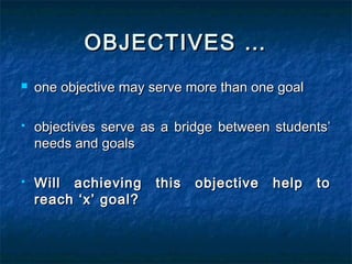 Unit 1 Formulating goals and objectives | PPT