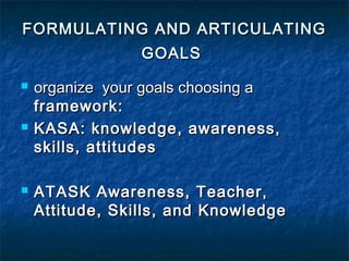 Unit 1 Formulating goals and objectives | PPT