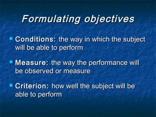 Unit 1 Formulating goals and objectives | PPT
