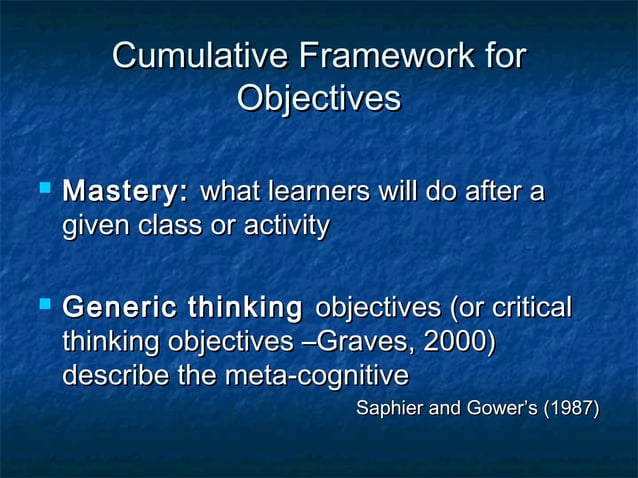 Unit 1 Formulating goals and objectives | PPT