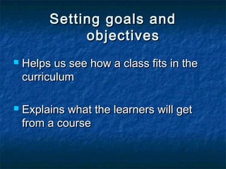 Unit 1 Formulating goals and objectives | PPT