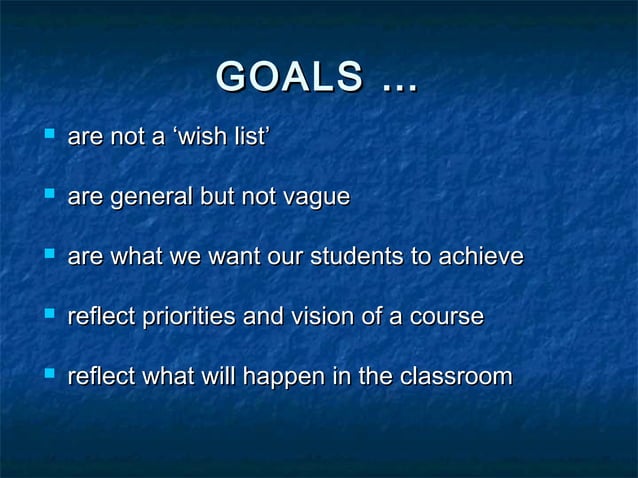 Unit 1 Formulating goals and objectives | PPT