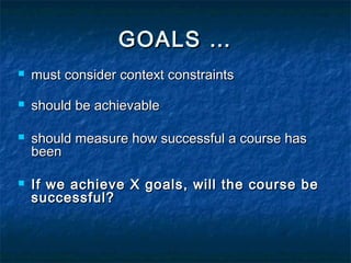 Unit 1 Formulating goals and objectives | PPT