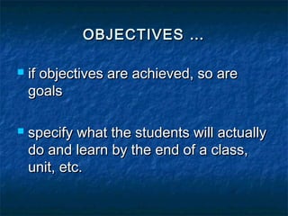 Unit 1 Formulating goals and objectives | PPT