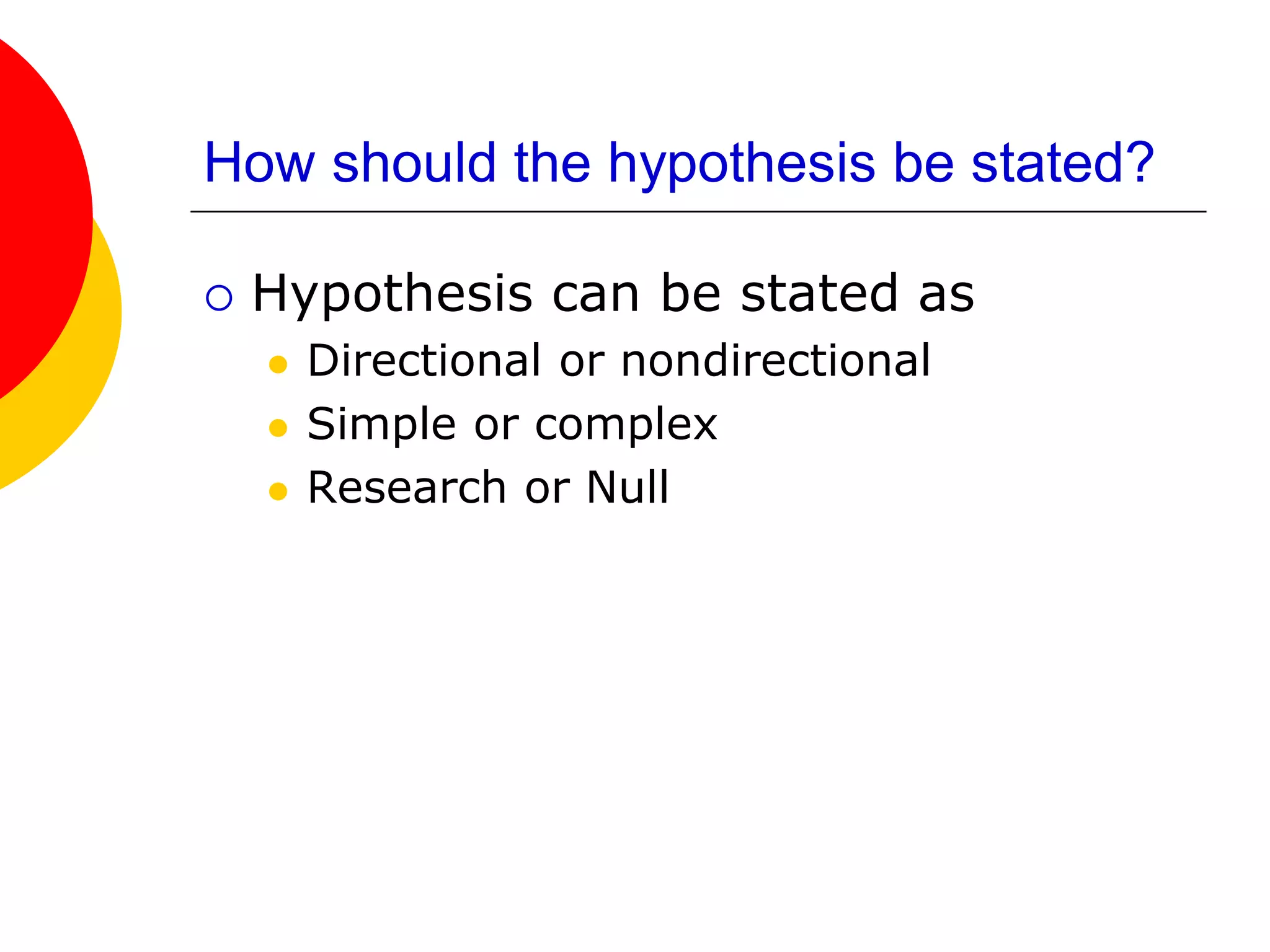 Formulating hypothesis in nursing research | PDF