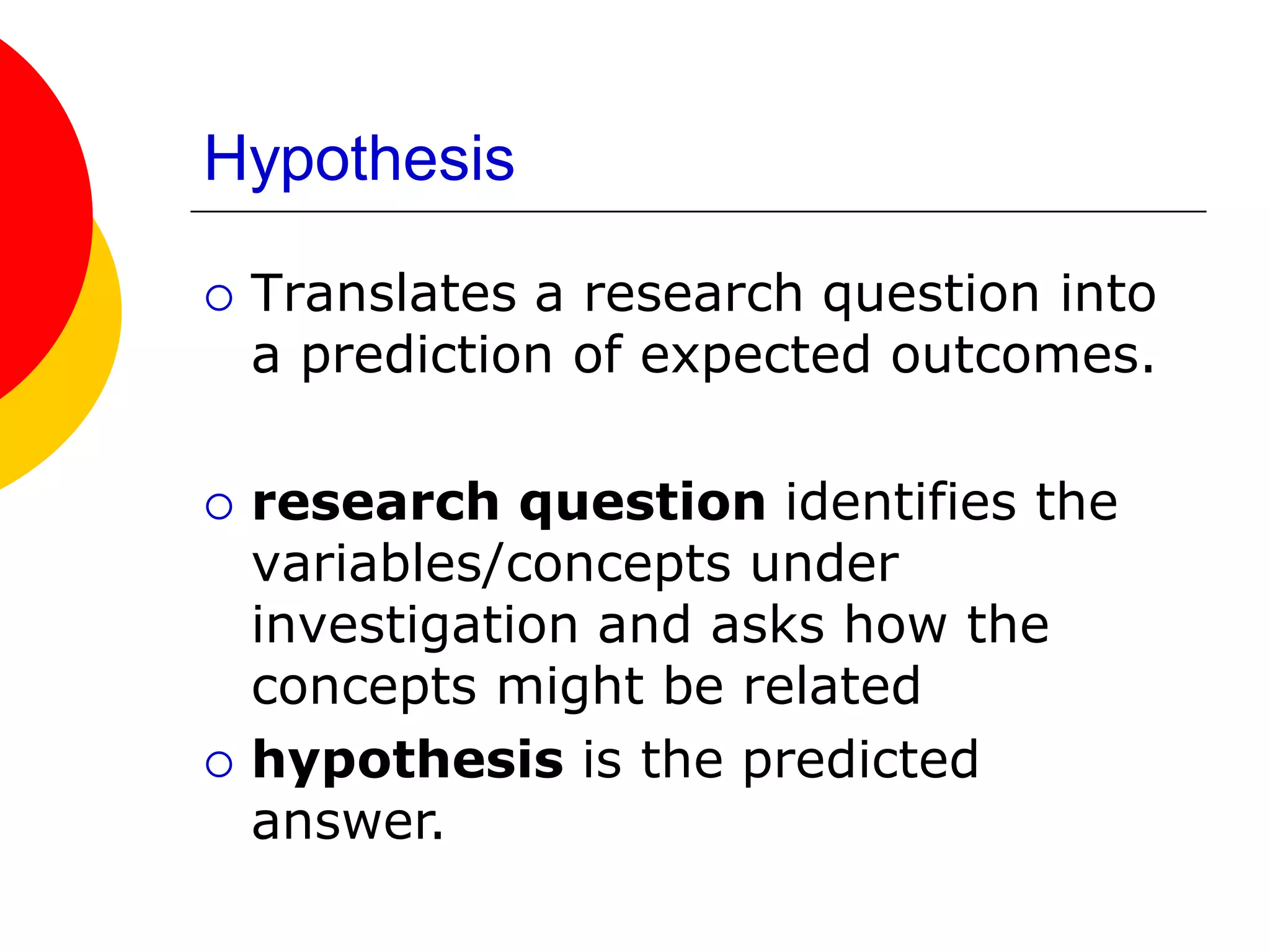 Formulating hypothesis in nursing research | PDF