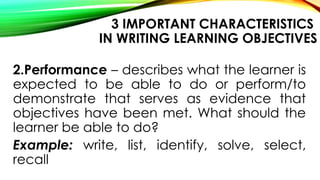 FORMULATING LEARNING OBJECTIVE IN HEALTH EDUCATION | PPT