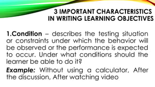 FORMULATING LEARNING OBJECTIVE IN HEALTH EDUCATION | PPT