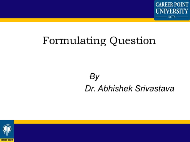 Formulating questions | PPTX