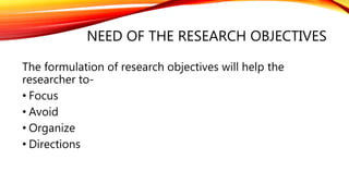 Formulating research objectives | PPTX