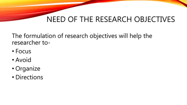Formulating research objectives | PPTX