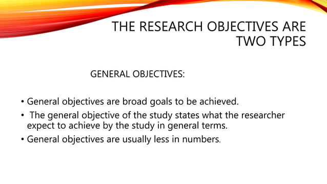 Formulating research objectives | PPTX