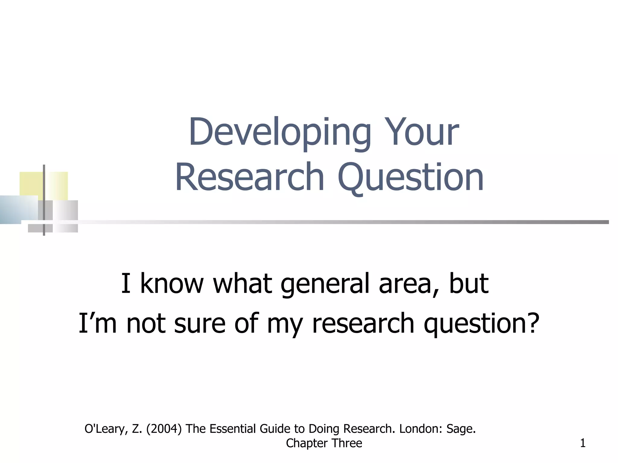 Formulating research questions | PPT