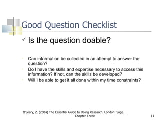 Formulating research questions | PPT