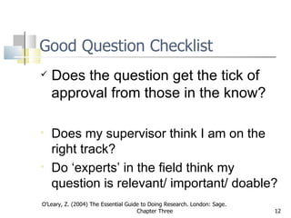 Formulating research questions | PPT