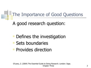 Formulating research questions | PPT